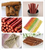 China Stainless Steel Auto Meat Strip Traying System Cold Extrusion Pet Treat Line for sale