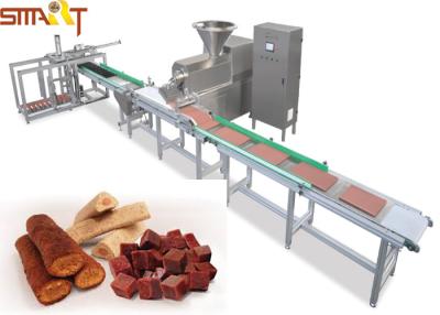 China Stainless Steel Auto Meat Strip Traying System Cold Extrusion Pet Treat Line for sale