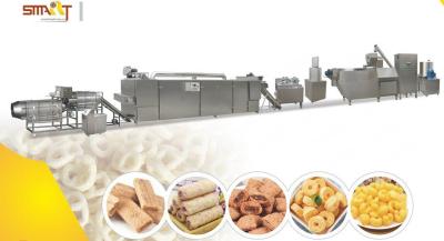 China Caramel Popcorn / Puffed Corn Snack Making Machine SS Type 70KW Powered for sale