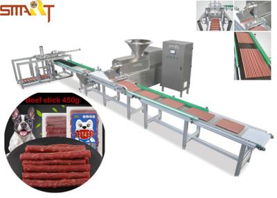 China Auto Traying Pet Food Extruder Make Organic Dog Beef Sticks Treats And Pet Chews for sale