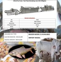 China Stainless Steel Twin Screw Food Extruder Shrimp Feed Prawn Feed Manufacturing Machine for sale