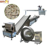 China Full Automatic Cereal Bar / Snack Bar Machine For Puffed Rice Bar Cut for sale
