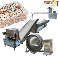 China Full Automatic Cereal Bar / Snack Bar Machine For Puffed Rice Bar Cut for sale