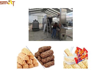 China Screw Type Oatmeal Chocolate Snack Food Extrusion Machine PLC Control for sale