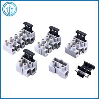 China FT06-4 M3 Screw Terminal In-Line Connector with 6.3A 250V Fuseholder and 32A 450V Terminal Block for sale