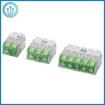 China UL CQC Approved Transparent 2 Pole Push Wire Connectors P04-2P 32A 0.2-4.0mm² for Junction Boxes for sale
