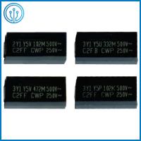 China 11.4x6.0mm Plastic Encapsulation Chip Safety Capacitor 500VAC 10pF to 4700pF Y5P Y5U Y5V for sale