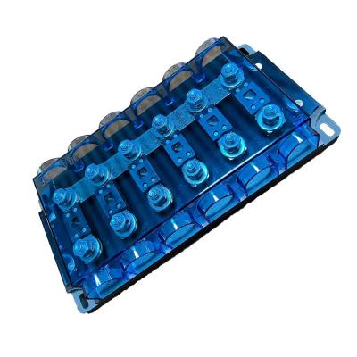 China 6 Way Blue Sea Bussmann Automotive Marine Bolt On Mega Fuse Block 500A 80VDC for sale