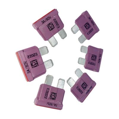China FKS Medium Auto Blade Fuse ATO ATC 3A 80VDC Purple Violet 166.7000.4302 for sale