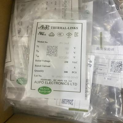 China AUPO Thermal Link Fuse Cutoffs P2-1A-F 1A 250V 115C Temperature Protection Switch for sale