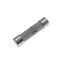 China 6x25mm Ceramic Tube Slow Blow Fuse 20A 75V DC cURus Copper Silver Plated Cap for sale