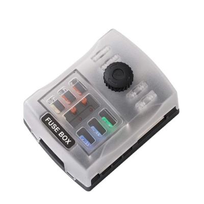 China 6 Way Marine ATO ATC Blade Fuse Block 12-24VDC with Negative Bus Dual Positive Terminals LED Indicator for sale