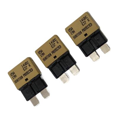 China Auto Reset Circuit Breaker E37 5A 14Vdc T1 Low Profile ATO ATC Standard Blade Fuse for sale