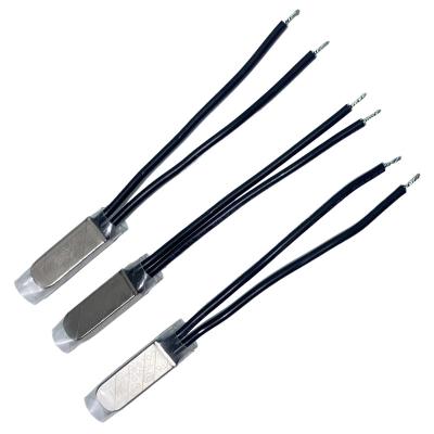 China KSD9700 Metal Housed Bimetal Thermostat Temperature Switch 100°C 5A 250V NO Thermal Protector for sale