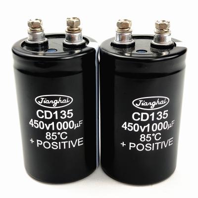 China CD135 Screw Terminal Aluminum Electrolytic Capacitor 450V 1000μF 2000h for UPS Drive Inverter for sale