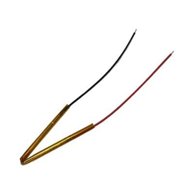 China Glass Shell Precision NTC Thermistor MF58 100K 3950 Axial Diode Type with Polyimide Tube 26AWG Cable for sale