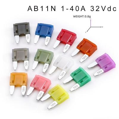 China Rapid Melting Automotive Blade Fuse AB11N 1A to 40A 58Vdc for Motor Vehicles Boat Trailers for sale