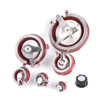 China High Power Sliding Porcelain Disc Wirewound Resistor Potentiometer RHS50RE 50W 5000 Ohm Adjustable Rheostat for sale