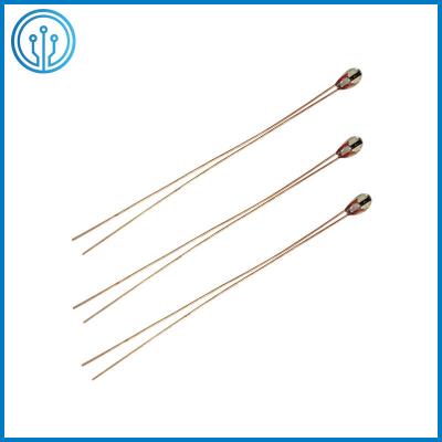China MF51 10k NTC Thermistor Temperature Sensor - Glass Encapsulated -55°C to +200°C Range with 1.5mm Diameter for sale