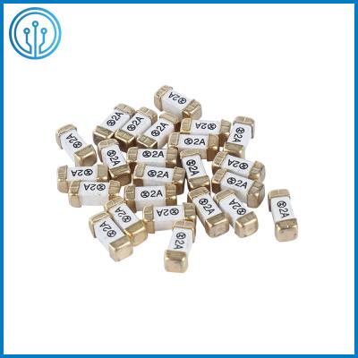 China 2-SMD Board Mount Square End Block Slow Blow Cartridge Surface Mount Fuse 6.3A 350V UL248-14 Compliant for sale