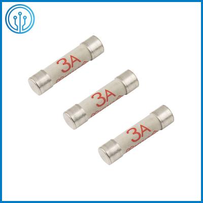 China BS1362 6x25mm Ceramic Tube Fuse 240VAC 5A ASTA CCC Nickel Plated Copper for sale
