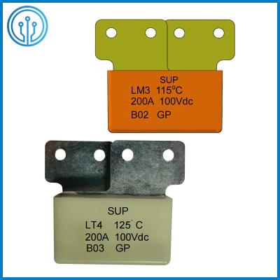 China 100VDC 200A Thermal Cutoff Fuse 102℃ for Battery Protection with UL CUL CCC TUV Certification for sale