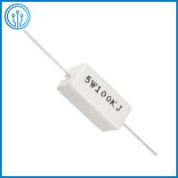 China 5 Ohm CR MOF Cylindrical Cement Resistor 100W Wire Wound with UL 94 V-0 Certification and 350V-15000V Voltage Range for sale