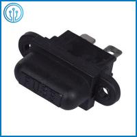 China 30A Tin Brass PCB Mount Fuse Holder PA66 Nylon 32V Blade Fuse 6.3mm x 32mm Quick Connect Terminal for sale