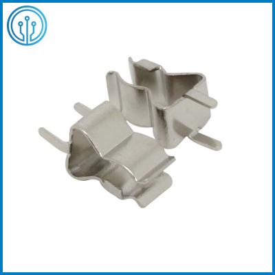 China 10A 250V Nickel Plated Brass Fuse Clip for 5x20mm Ceramic Fuses - PCB Mount 5.08mm Pitch for sale