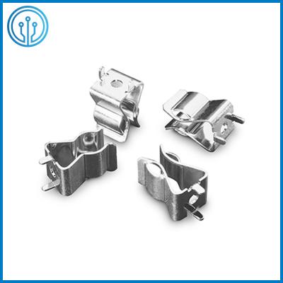 China 10x85mm Glass Fuse Holder Clip 35mΩ Contact Resistance 10A 250VAC for Automotive and PCB Applications for sale