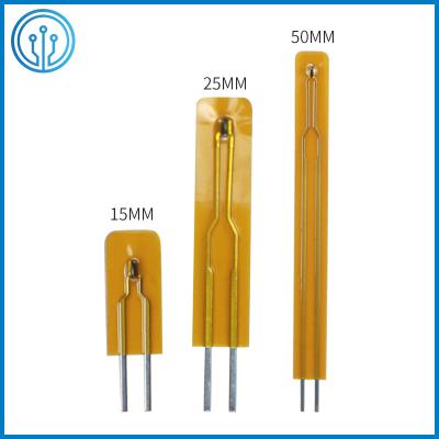 China 10K Low Profile Polyimide Encapsulated Thin Film NTC Thermistor 50mm Length for sale