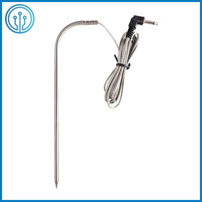 China BBQ RTD Thermistor Temperature Sensors with 3.5mm Plug - 35cm Cable, 3cm Probe for Pit Boss Grills for sale