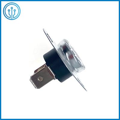 China 6.3mm Vertical Bimetal Thermostat Switch 10A 250V 60°C NC Manual Reset with CQC Certification for sale