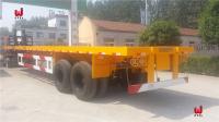 China CCC Axle Truck Semi Trailers 40t Flatbed Tractor Trailer for sale