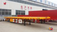 China CCC Axle Truck Semi Trailers 40t Flatbed Tractor Trailer for sale