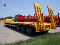 China 3 Axles 60t Heavy Equipment Hauling Trailers/Low Bed Trailer Transporter for sale