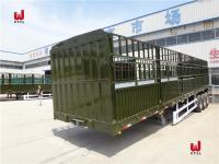 China Tri Axles Truck Semi Trailers 60t Horse Livestock Trailers for sale