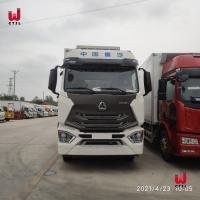 China 4 Cylinder Tri Axle Reefer Trailer 350hp Single Axle Box Truck for sale