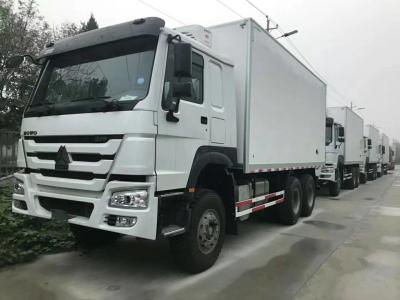 China HOWO 6x4 Tri Axle Truck 18t Refrigerator Box Truck White for sale