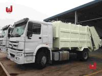 China 9.726L Garbage Truck Side Loader 266HP Front Loader Dump Truck for sale