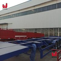 China Shipping ISO 25t Skeletal Semi Trailer Container Tri Axle for sale