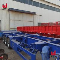 China Shipping ISO 25t Skeletal Semi Trailer Container Tri Axle for sale