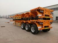 China Shipping ISO 25t Skeletal Semi Trailer Container Tri Axle for sale