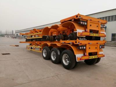 China Shipping ISO 25t Skeletal Semi Trailer Container Tri Axle for sale