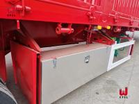 China 45t Semi Drop Side Trailer 13m Utility Cargo Trailer Triangle for sale