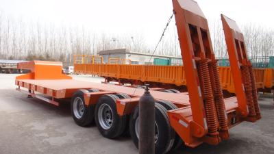 China CCC Tri Axle Truck Semi Trailers 60t Low Bed Trailer Transport Heavy Equipment for sale
