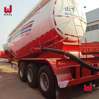 China 45cbm M3 Transport Bulk Cement Tanker Trailer Semi Carbon Steel for sale