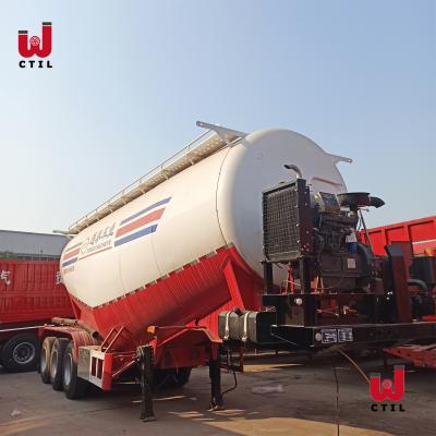China 3 Axle 60cbm Cement Tanker Truck CCC Dry Bulk Cement Tanker for sale