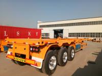 China Tri Axle 50T Container Skeleton Trailer Skeleton 40ft Container Trailer for sale