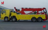 China Sinotruk 8X4 Wrecker Tow Truck 50t Yellow Heavy Vehicle Towing for sale
